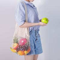 China ISO14001 Shopping Net Bag , SA8001 PMS Cotton Mesh Tote Bag 100% Organic for sale