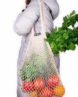 China SA8001 40cm Reusable Cotton Grocery Bags Reusable Mesh Shopping Tote ISO14001 for sale