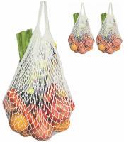 China SA8001 40cm Reusable Cotton Grocery Bags Reusable Mesh Shopping Tote ISO14001 for sale