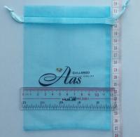 China ISO9002 AQL Promotional Drawstring Bags With Logo Organza pouch bag 5mm Cords for sale