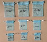China SGS OEM Organza Jewelry Pouches Jewellery Bag 9cm Custom Printed for sale