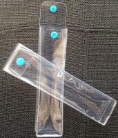 China 0.4mm BSCI PVC Plastic Pouch bag Cosmetic Custom Stand Up With Snap Button BRC for sale