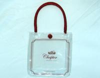 China ISO9002 SGS Transparent Clear Tote Bags , 0.25mm Plastic Gift Bag pouch With Handles for sale