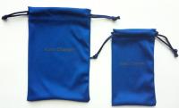 China Eco Recycled Microfiber Drawstring Bag , Glasses Microfiber Pouch With Drawstring for sale