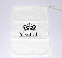 China Corp 65 PMS Organic Cotton Drawstring Bags Canvas Dustproof Custom Printed Pouch TUV for sale
