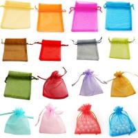 China ISO14001 10x15cm Promotional Drawstring Bags Recyclable Organza Packaging for sale