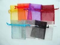 China ISO9001 Eco Sheer Drawstring Gift Bags , 0.5mm Cord Custom Organza Bags for sale