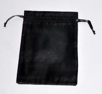 China Overlocked 5x7 Promotional Drawstring Bags Gift Silk Satin Pouch for sale