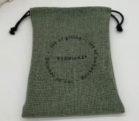 China Pantone 50cm Jewelry Drawstring Pouch Linen Jute Burlap Bags Heat Transfer TUV for sale