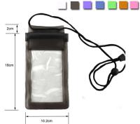 China TUV 10.5cm Transparent Mobile Bag PVC , SGS Clear Cell Phone Pouch Non Toxic for sale