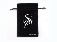China Corp 65 Screen Printing Packaging Drawstring Bags Velour Velvet Gift Jewelry BSCI for sale