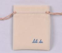 China Corp 65 Screen Printing Packaging Drawstring Bags Velour Velvet Gift Jewelry BSCI for sale