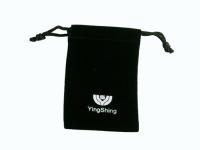 China BSCI 135mm Velvet Drawstring Pouch Custom Mini Fabric Silkscreen Printed bag for sale