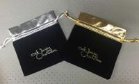 China BRC 12.5cm Jewelry Drawstring Pouch Mini Small Black Velvet Bags RoHS Custom Printed for sale