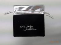 China BRC 12.5cm Jewelry Drawstring Pouch Mini Small Black Velvet Bags RoHS Custom Printed for sale