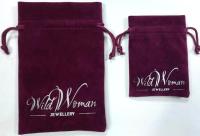 China ISO9000 OEM Jewelry Drawstring Pouch Mini Small Velvet Embroidery LOGO SGS for sale