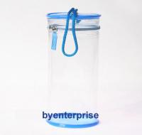 China RoHS 0.25mm Zippered Gift Bags Transparent Clear PVC Waterproof Cosmetic TUV for sale