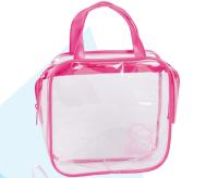China 0.25mm AZO Free PVC Plastic Pouch bag Transparent Travel EVA BSCI for sale
