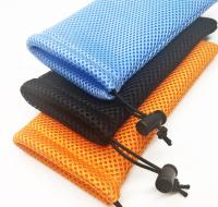China Pantone 170gsm Mini Mesh Drawstring Bags, TUV Small Mesh Drawstring Gift Pouch Bags for sale
