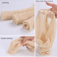 China SA8000 TUV Organic Cotton Drawstring Bags Reusable Shopping Produce Bags OEM for sale