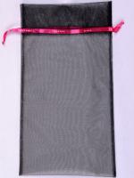China SGS Large Organza Gift Bags , Eco Drawstring Organza Pouch Offset Print for sale