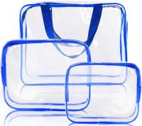 China SA8000 0.3mm Clear Cosmetic Pouch , EN71 Transparent Wash Bag AZO Free for sale