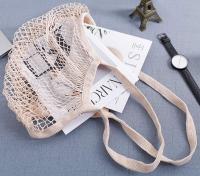 China RoHS GOTS Reusable Cotton Produce Grocery Bags Net Shopping Bag Washable Foldable TUV for sale
