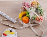 China RoHS GOTS Reusable Cotton Produce Grocery Bags Net Shopping Bag Washable Foldable TUV for sale
