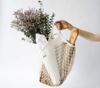 China SA8000 SEDEX 4P Reusable Cotton Grocery Bags Mesh Reusable Washable Foldable OEM for sale