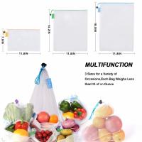 China SEDEX 4P SA8000 Nylon Mesh Drawstring Bags Reusable 25cm For Grocery Shopping for sale