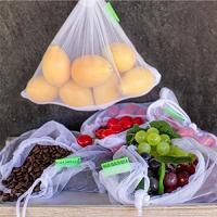 China ISO14001 SMETA Nylon Mesh Drawstring Bags Produce Polyester For Grocery BRC for sale