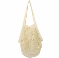 China ISO9000 SMETA Reusable Cotton Grocery Bags Foldable Mesh Net Shopping Bag 120g for sale