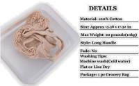 China ISO9000 SMETA Reusable Cotton Grocery Bags Foldable Mesh Net Shopping Bag 120g for sale