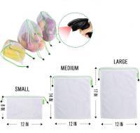 China ISO9000 TUV Nylon Mesh Drawstring Bags RPET Produce Bags For Fruits Vegetables for sale