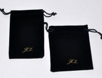 China SGS Knit Velvet Drawstring Pouch Small Knit Velour Bags 50x27cm for sale