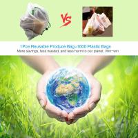 China PET RPET BSCI Drawstring Mesh Bag Customized Size Supermarket Shopping for sale