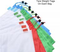 China Heavy Duty Reusable RPET Mesh Produce Bags For Fruit And Vegetable Storage for sale