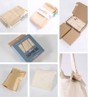 China Organic Drawstring Cotton Mesh Produce Bags Washable Eco Friendly for sale