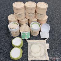 China Custom Cotton Reusable Face Cleansing Pads Bamboo Full Edging 7cm 9cm for sale