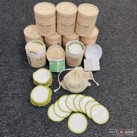 China Custom Cotton Reusable Face Cleansing Pads Bamboo Full Edging 7cm 9cm for sale