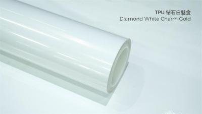 China Self Healing Diamond PPF Scratch Resistant / UV Protective White Gold Car Wrap for sale