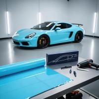 China Ice Cream Blue TPU PPF Roll Elastic UV Proof Paint Protection Film For Car for sale