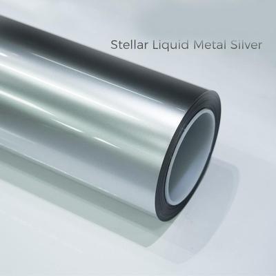 China Liquid Metallic Silver Vinyl Wrap 1.52x15m Self Healing Gloss PPF Full Vehicle Wrap for sale