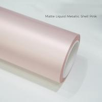China UV Protection Self Healing Metallic Car Vinyl Wrap 1.52x15m Shell Pink for sale