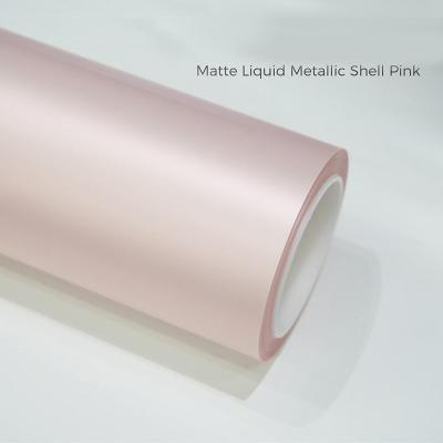 China UV Protection Self Healing Metallic Car Vinyl Wrap 1.52x15m Shell Pink for sale