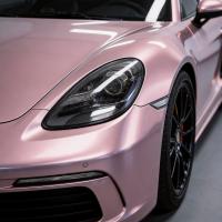 China UV Protection Metallic Car Vinyl Wrap Self Healing Liquid Vinyl Car Wrap Shell Pink for sale