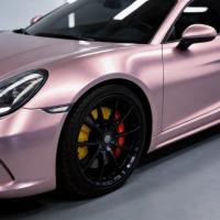 China UV Protection Metallic Car Vinyl Wrap Self Healing Liquid Vinyl Car Wrap Shell Pink for sale
