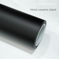 China Scratch Resistant Ceramic Black Wrap Smooth Matte Finish Vinyl Wrap With Self Healing Technology for sale
