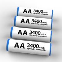 China 3400mWh AA Rechargeable Battery 1.5V Constant Voltage For Game Controllers And Consumer Electronics for sale