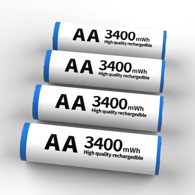 China 3400mWh AA Rechargeable Battery 1.5V Constant Voltage For Game Controllers And Consumer Electronics for sale